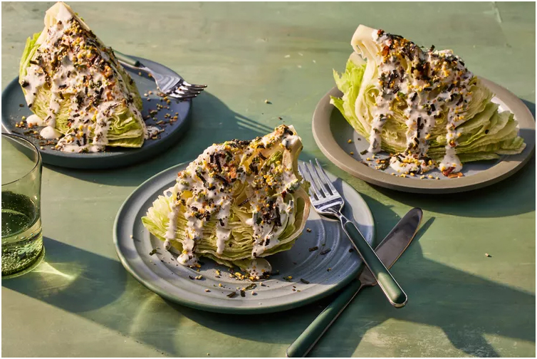 Wedge Salad with Coconut Ranch and Furikake - Traveling Boy